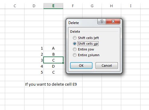 Excel will now allow me to delete a single cell without deleting the row. | Microsoft Community Hub